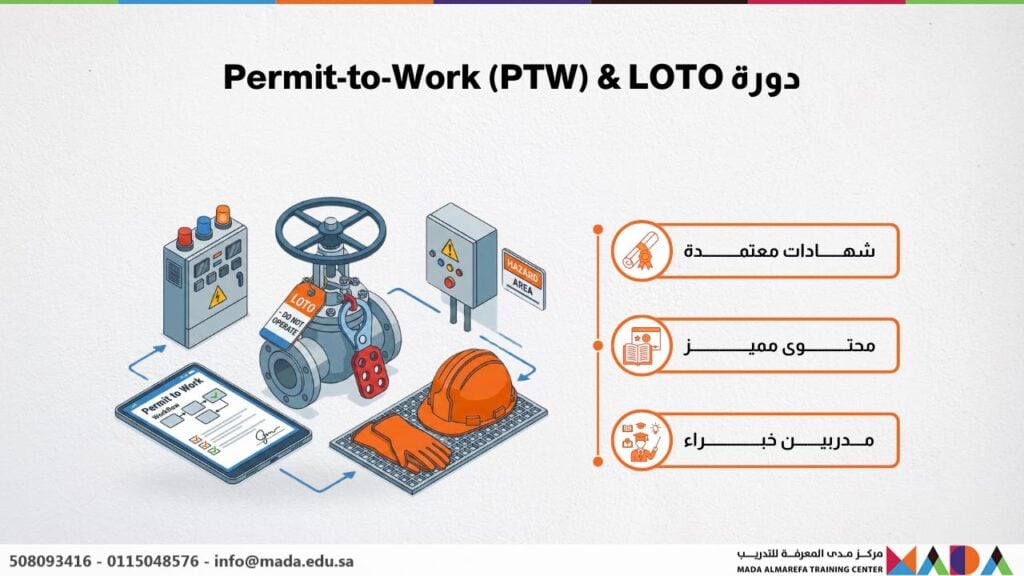 دورة Permit-to-Work (PTW) & LOTO - مركز مدى المعرفة للتدريب